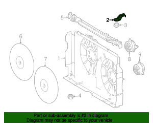 2013-2018 Toyota RAV4 Cooling Shroud Support Bracket 16533-26070 ...