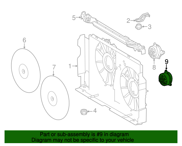 16363-36100 - Fan Motor - 2013-2018 Toyota RAV4 | Lithia Toyota Parts