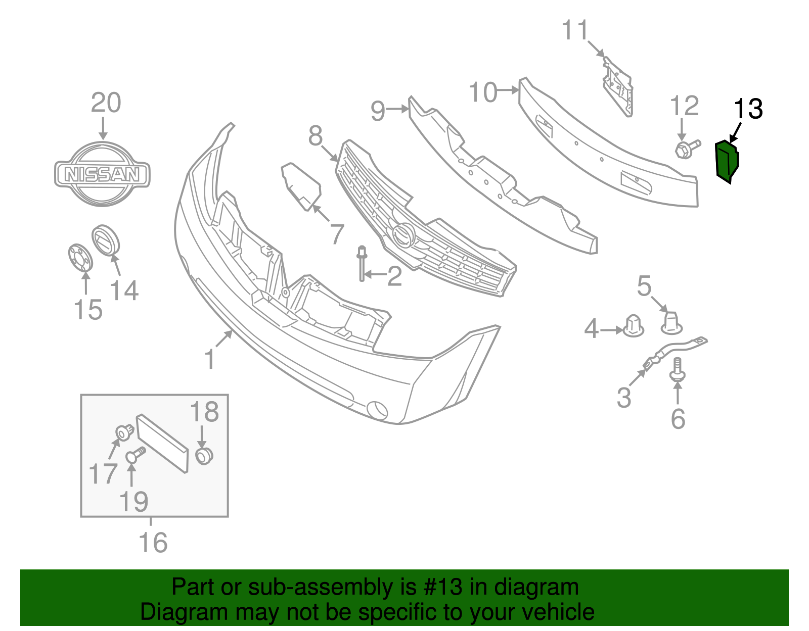 2004-2009 Nissan Stay Clip 62228-7Y000 | Ziegler Nissan of Orland Park