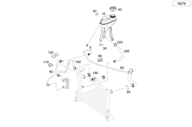 172-501-22-82 - Coolant Hose 2012-2016 Mercedes-Benz SLK350 | Mercedes ...