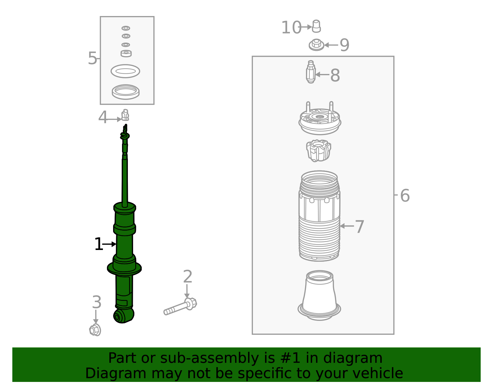 2021-2024 GM (Replaces 84940626) Rear Shock Absorber 85619256 GM ...