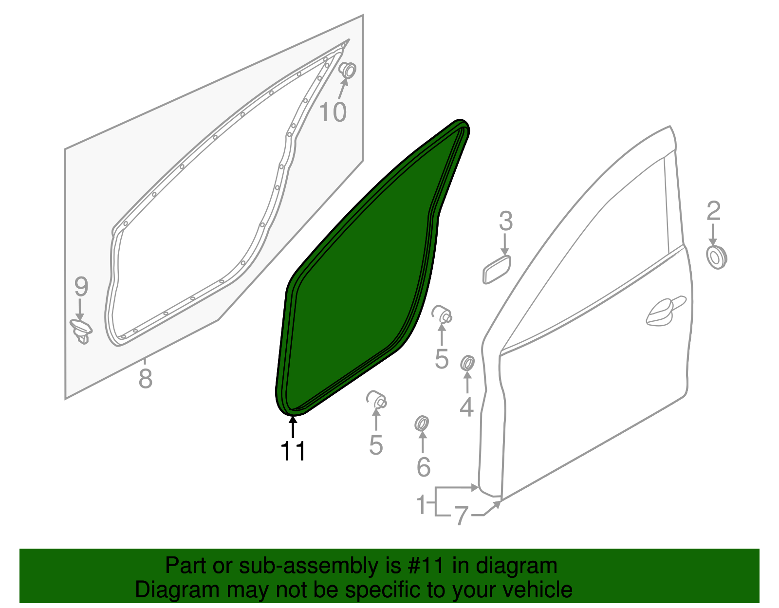 BHN9-68-911A - Weather-Strip On Body - 2014-2018 Mazda 3 | Mazda Parts ...