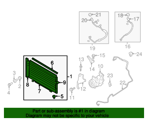 2015-2021 Subaru Condenser Assembly 73210VA001 | QuirkParts