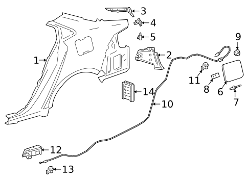 Quarter Panel & Components for 2021 Toyota Corolla | Toyota Parts Center