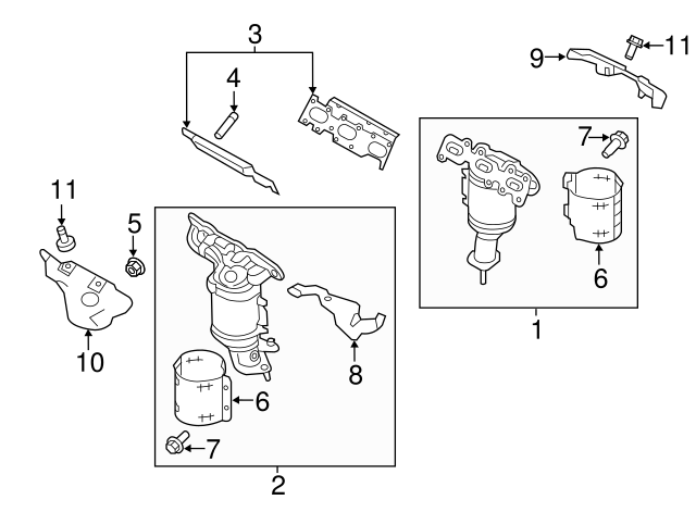 Mnfd W/Converter - Ford (FB5Z-5G232-B) | Group 1 Auto Parts