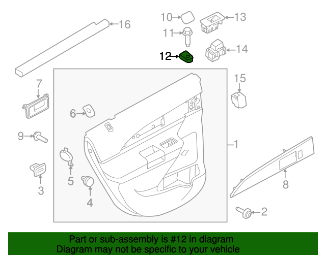 2010-2024 Ford Lower Molding U-Nut W712827-S439 | OEM Parts Online