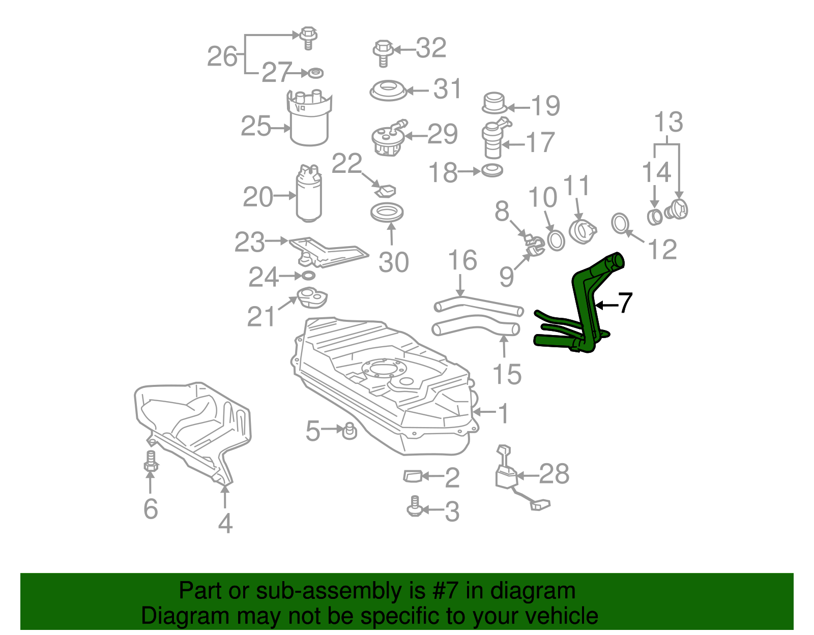 2005-2006 Scion Fuel Filler Neck 77201-52250 | Toyota Parts Center