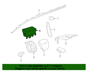 2013-2017 GM Instrument Panel Airbag 22858267 | GMPartsDirect.com