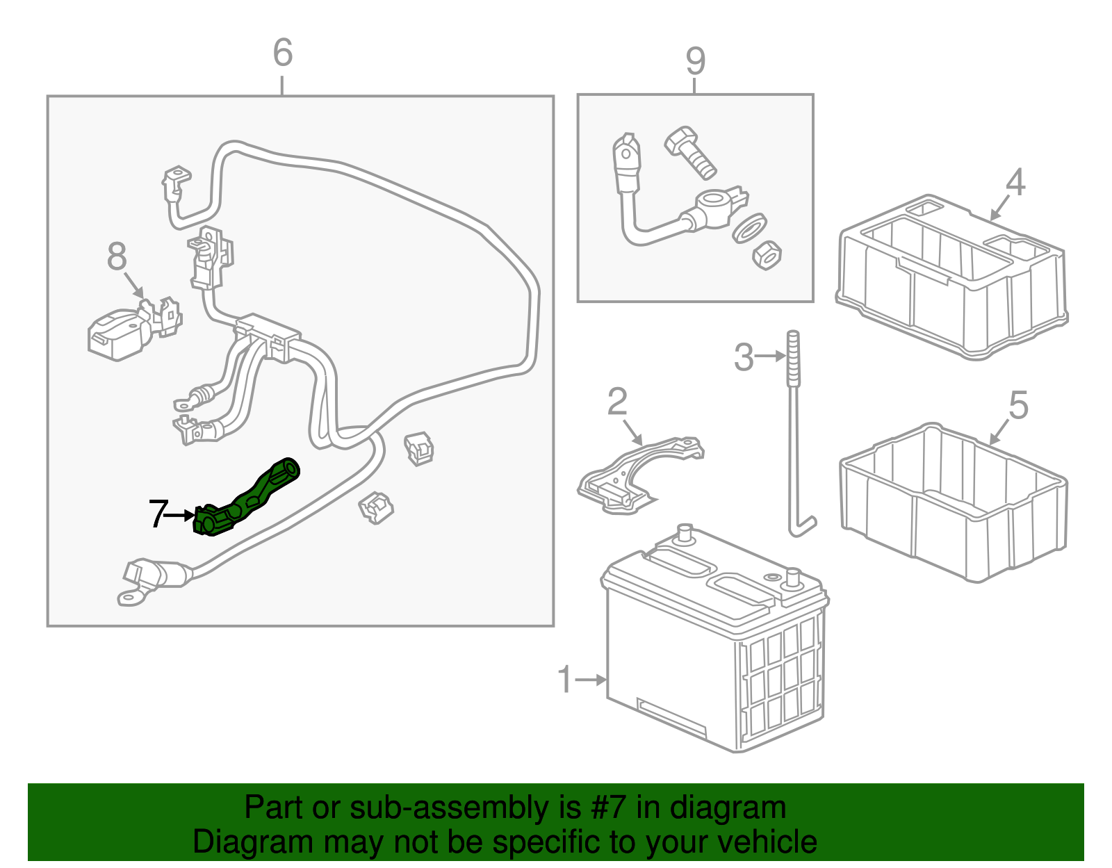 32416-TA0-003 - Positive Cable Holder 2008-2015 Honda | Honda Parts Online