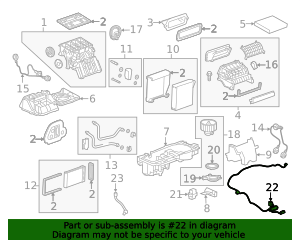 95275292 - HVAC Heater Control Vacuum Harness 2015-2020 Chevrolet Trax ...