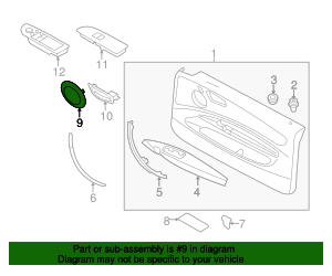 51-43-9-147-808 - Trim, mid-range speaker right 2012-2013 BMW ...