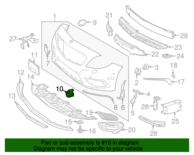 231-884-00-74 - Grille Assembly Cap 2013-2021 Mercedes-Benz | Mercedes ...