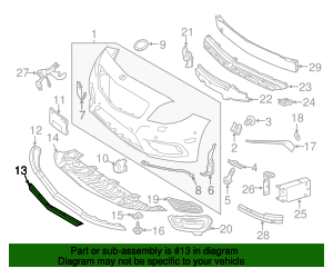 176-885-30-25 - Front Spoiler 2014-2016 Mercedes-Benz | Mercedes-Benz ...