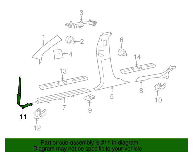 2007-2016 Volvo Cowl Trim - Driver's Side (LH) 39858698 | TascaParts.com