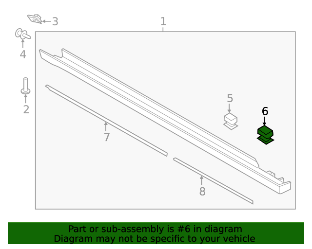 Rocker Molding Retainer - Ford (-W716350-S300) | TascaParts.com