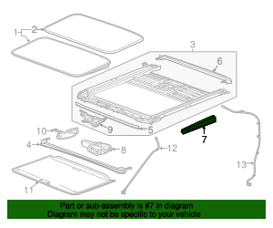 2014-2020 GM Sunroof Panel Side Opening Closeout Cover 84119757 GM ...