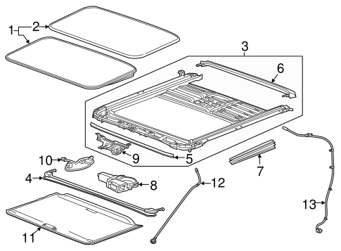 Sunroof for 2015 Chevrolet Silverado 2500 HD | GMPartsDirect.com