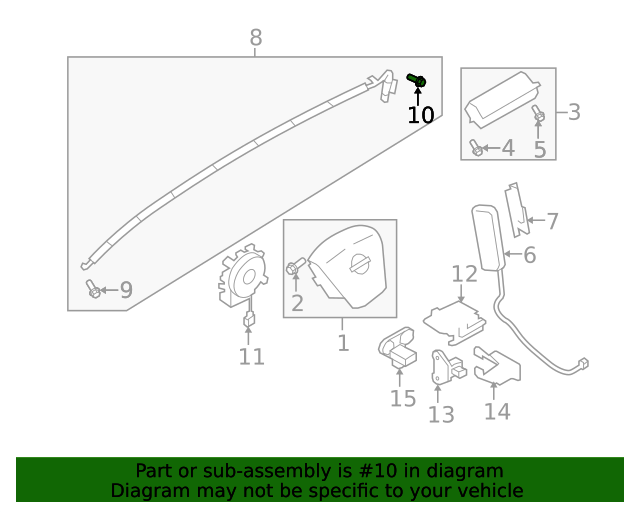 2005-2021 Nissan Ground Cable Bolt 01456-00411 | TascaParts.com