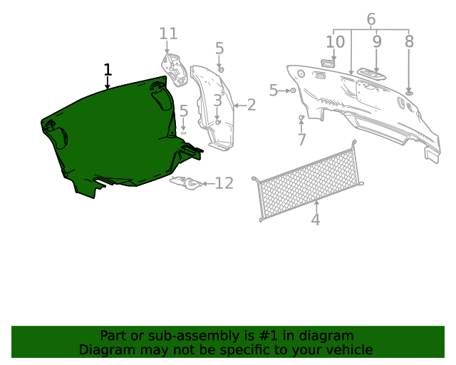 2020-2024 Chevrolet Corvette F Partition 23428818 GM | GMPartsDirect.com