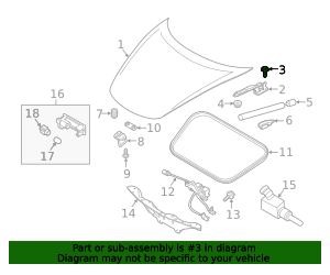 2017-2024 Porsche Hood Hinge Bolt PAF-911-883-A | Sunset Porsche Parts