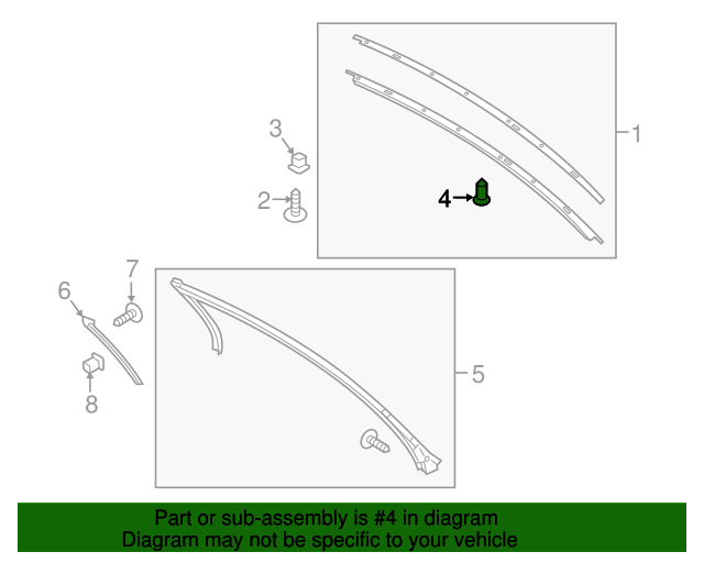 2007-2023 Ford Roof Molding Rivet N811040-S | Blue Springs Ford Parts