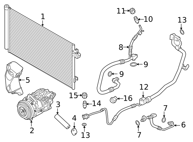 64-53-9-389-412 - A/C Condenser - 2019-2024 BMW | BMWPartsHub