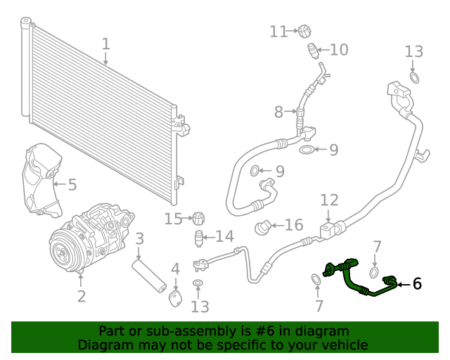 Genuine BMW 64-53-9-354-589 | A/C Refrigerant Discharge Hose | FREE ...