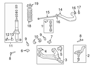 43330-39556 - Suspension Ball Joint (Right, Front, Lower) 2001-2004 ...