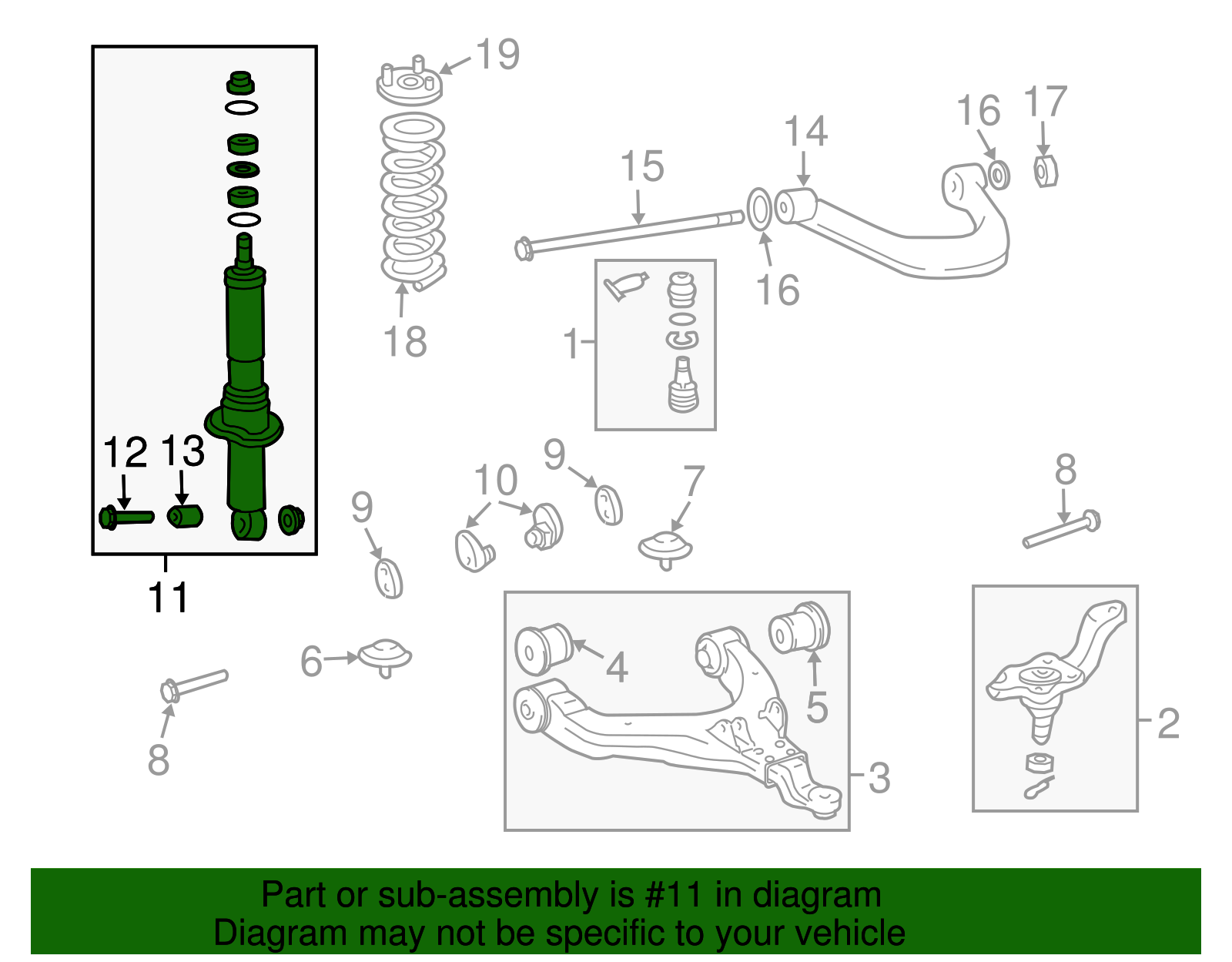 Toyota Parts Shock Absorber (Left, Right, Front) 48510-39436 | Toyota ...