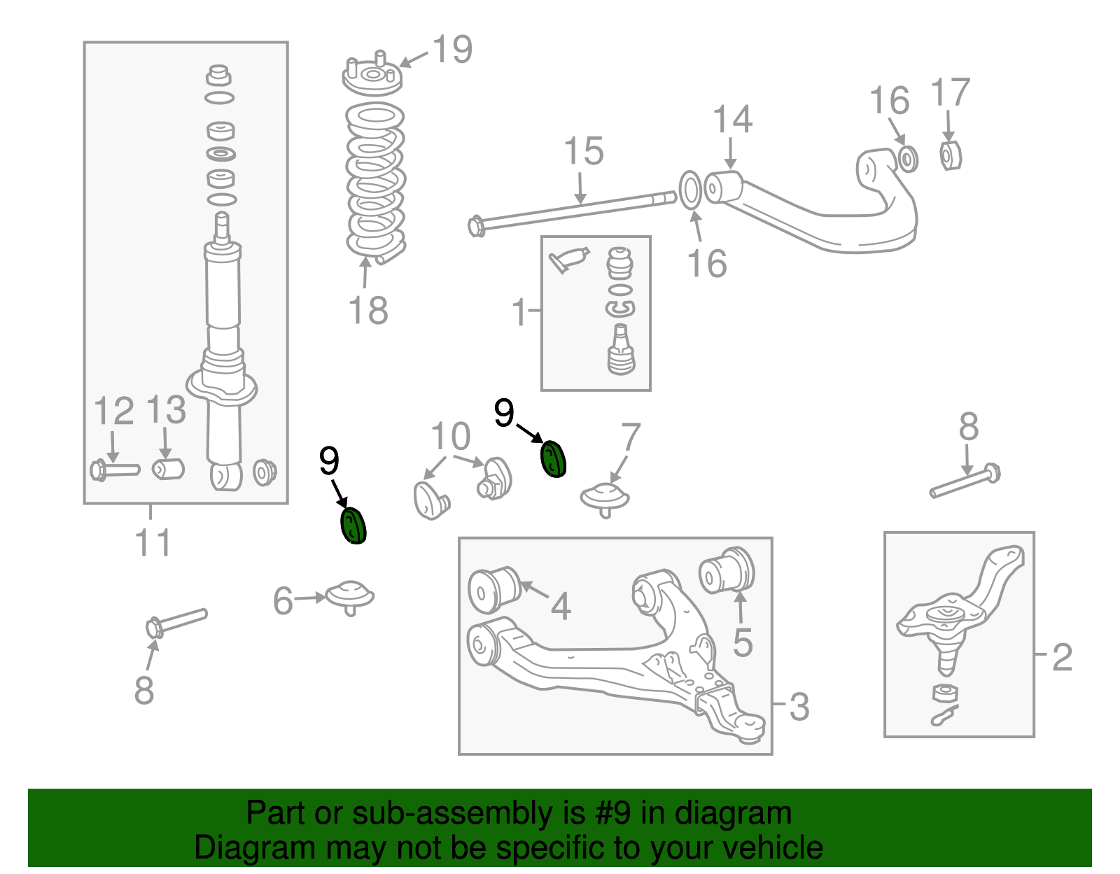 1996-2004 Toyota Cam Sub-Assembly, Front Suspension Toe Adjust 48409 ...