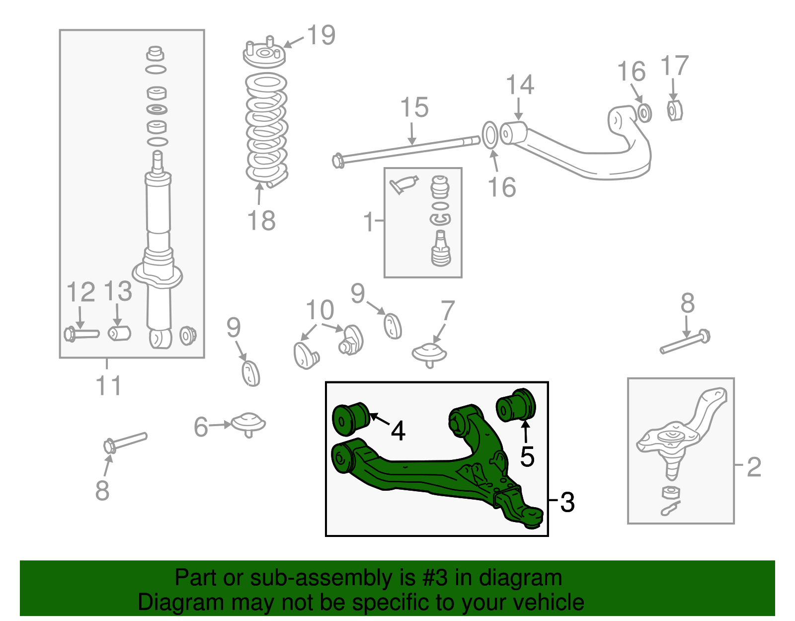1995-2004 Toyota Tacoma Lower Control Arm 48069-35120 | Retail ...
