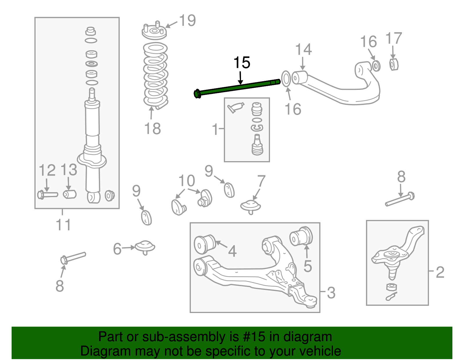 Genuine Toyota Suspension Control Arm Bolt part# 90105-14105 for 1995 ...