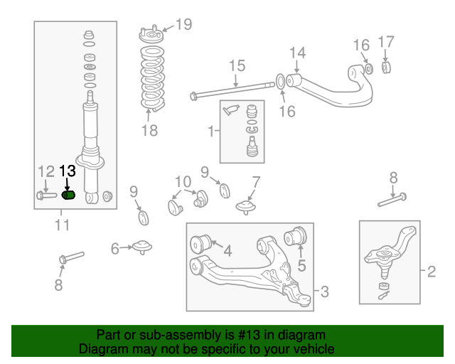 1995-2004 Toyota Shock Absorber Bushing 90389-14048 | Toyota Parts Center