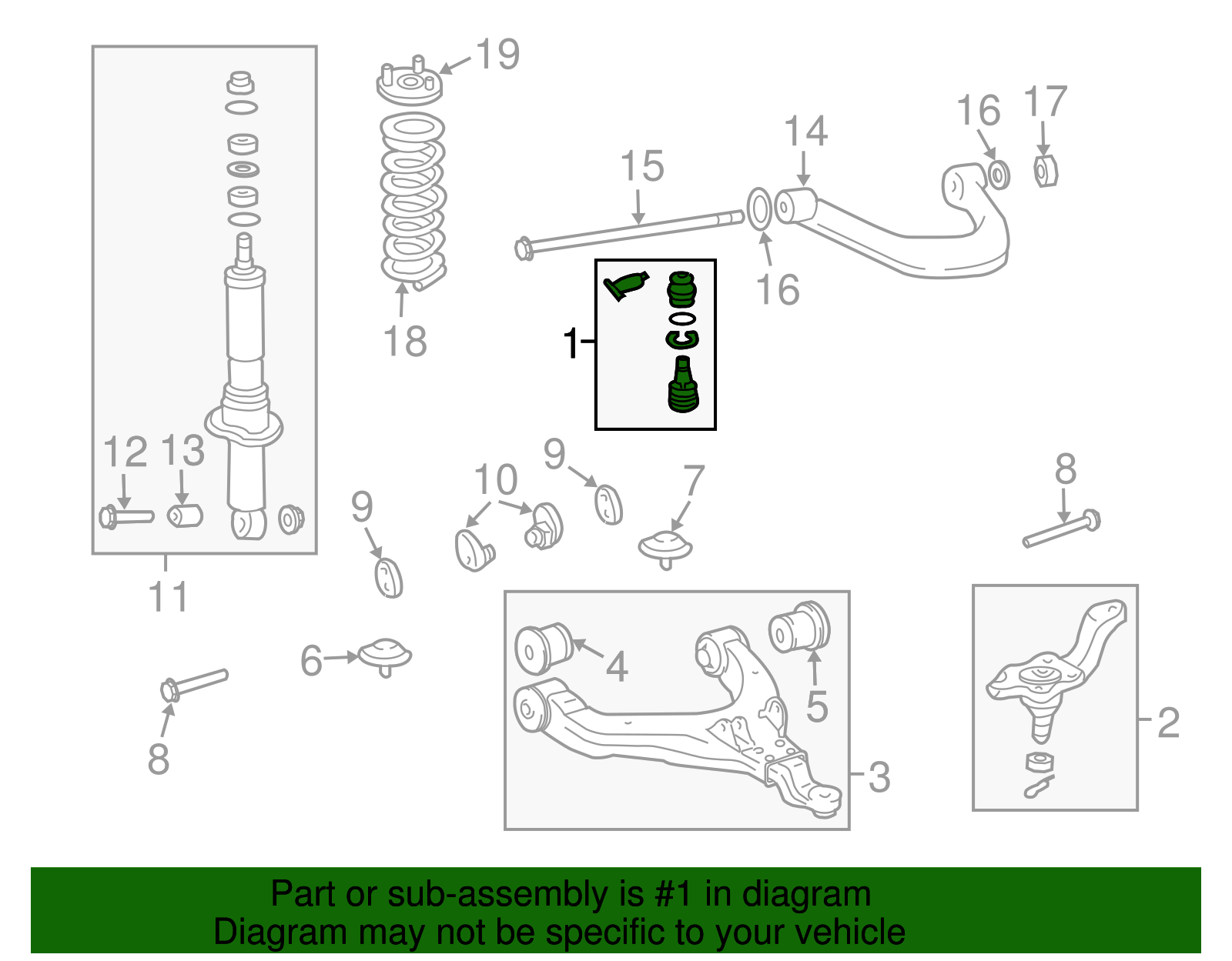 1995-2007 Toyota Upper Ball Joint 43310-39016 | Retail Performance Auto ...