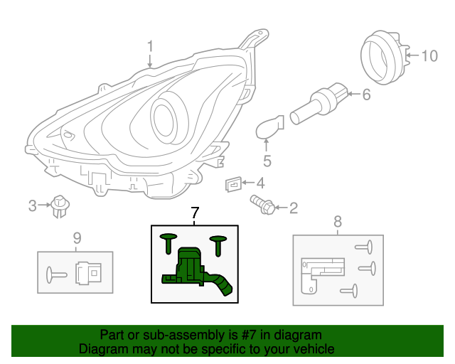 2012-2017 Toyota Prius C Repair Bracket 81194-52150 | Toyota Parts Center