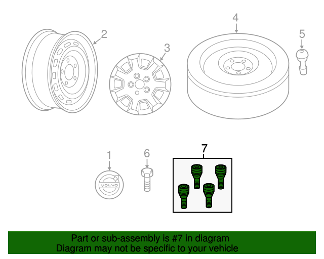 31439226 - Wheel Lock Set 2015-2023 Volvo | AutoNationParts.com