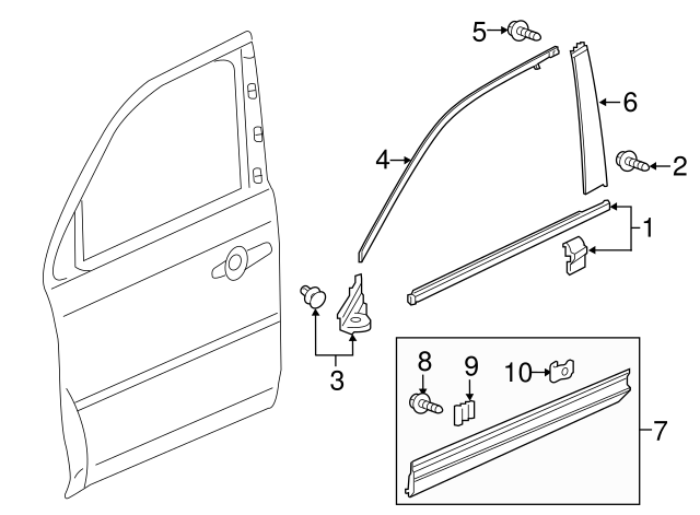 2020-2022 Honda Pilot Body Side Molding 75313-TG7-A21 | OEM Parts Online