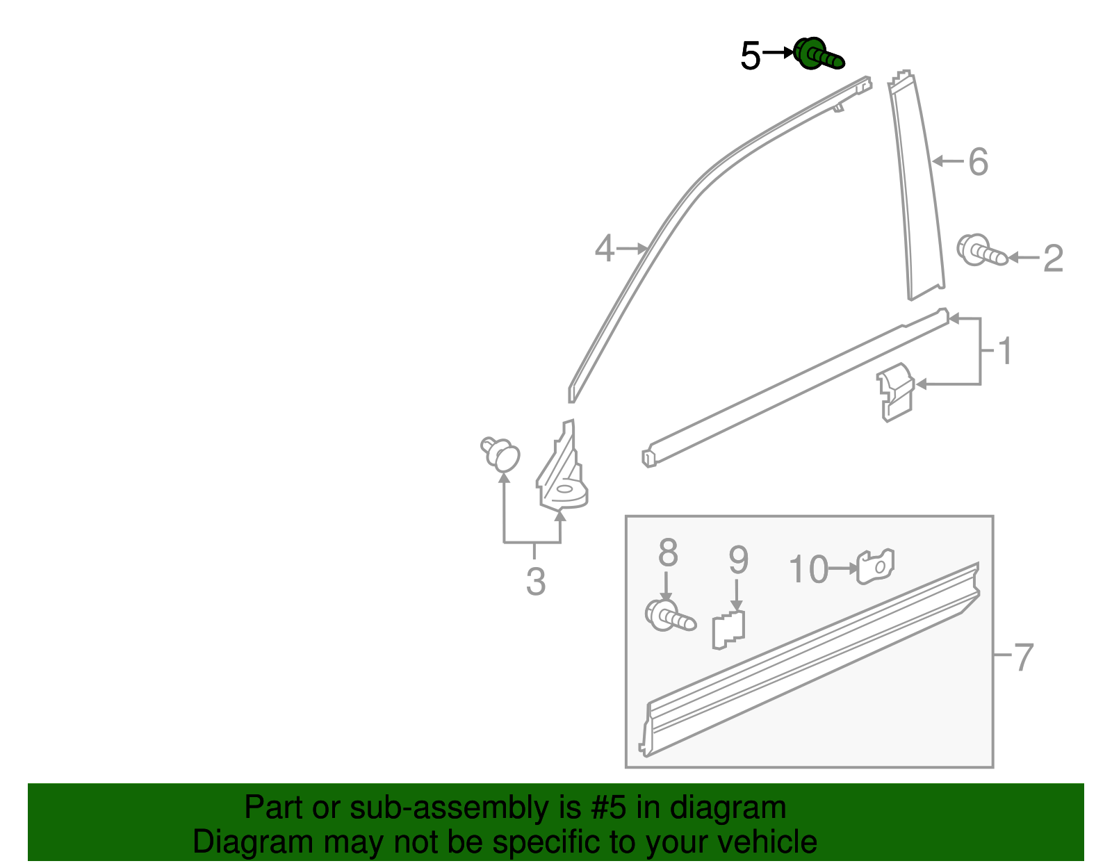 90141-TA0-A00 - Upper Molding Screw 2016-2025 Honda | Honda Parts Online