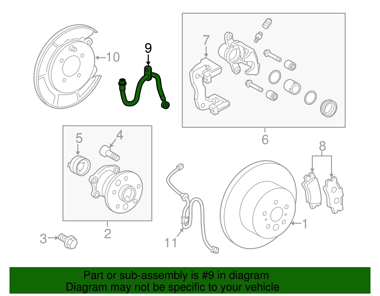 90947-A2017 - Brake Hose - 2006-2012 Toyota | Nucar Toyota Parts