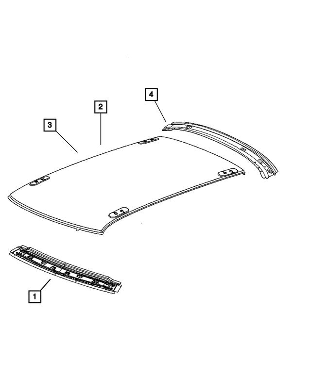 2006-2010 Dodge Charger Roof Front Header, Front 5065906AD | My Mopar Parts