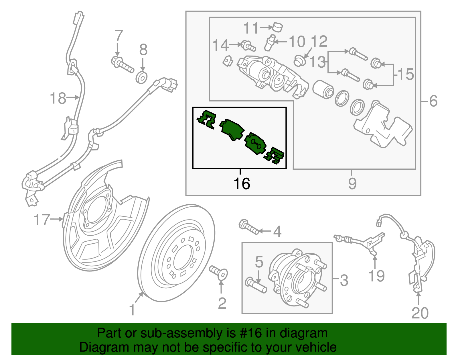 58302-A8A50 - Brake Pads Rear 2017-2020 Kia Optima | Kia.Parts Store