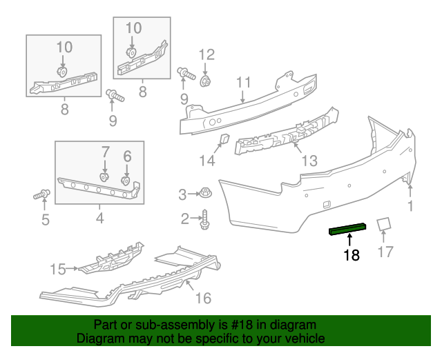 84095137 GM Driver Side Rear Bumper Reflector | GM Parts Store