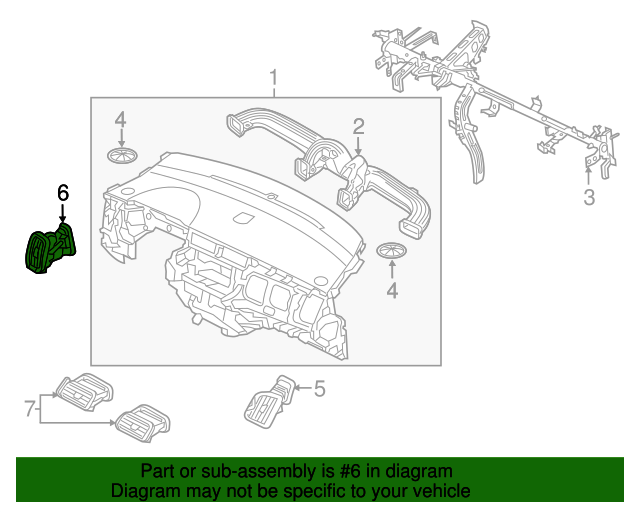 97480-H9000WK - Vent Grille 2018-2023 Kia Rio | Kia.Parts Store