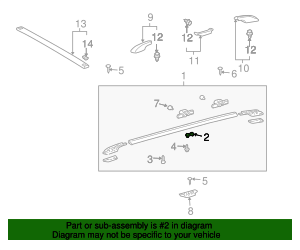 63431-0C010 - Side Rail Bracket - 2001-2010 Toyota | OEM Genuine Toyota ...
