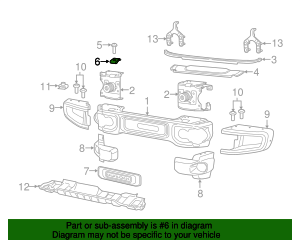 2018-2023 Jeep Bumper Cover Spacer Panel Nut 6105244AA | TascaParts.com