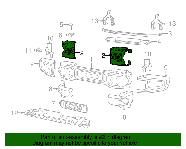 2018-2023 Jeep Bumper Bracket 68325051AD | TascaParts.com