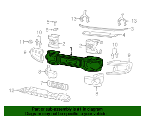 2018-2021 Jeep Bumper Face Bar 68293891AB | TascaParts.com
