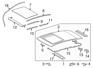 63201-06151 - Sunroof Glass - 2018-2021 Toyota Camry | OEM Genuine ...