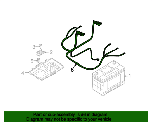 2007-2009 Kia Sorento Battery Cable Harness 37201-3E050 | QuirkParts