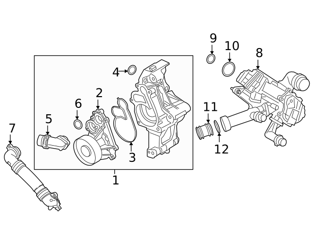 2019-2024 BMW Connecting branch, coolant line 11-51-8-482-258 ...